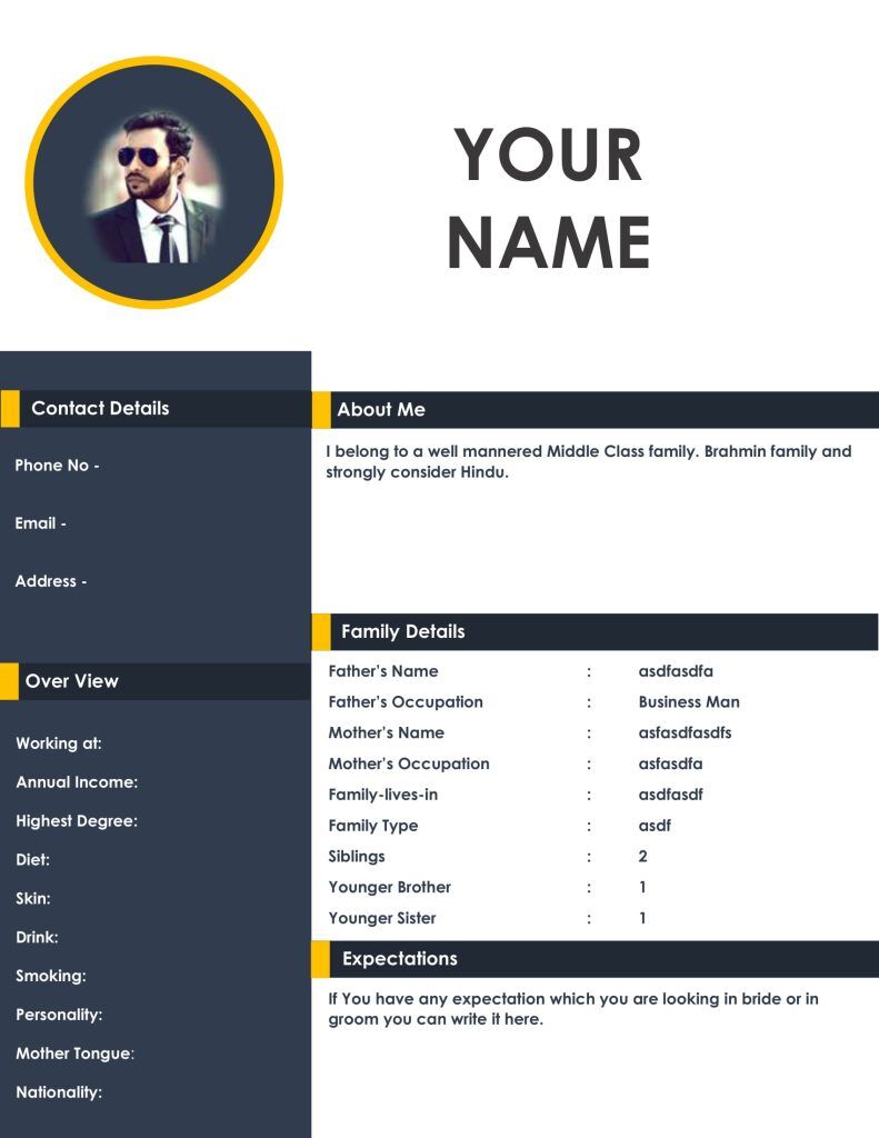 Free Muslim Marriage Biodata Maker Online - Islamic Info Center