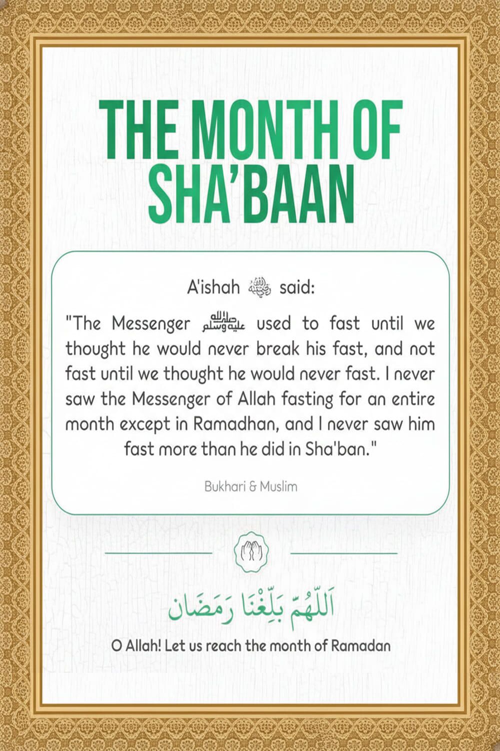 The Month of Shaban in Islam: Importance, Virtues, and Spiritual ...